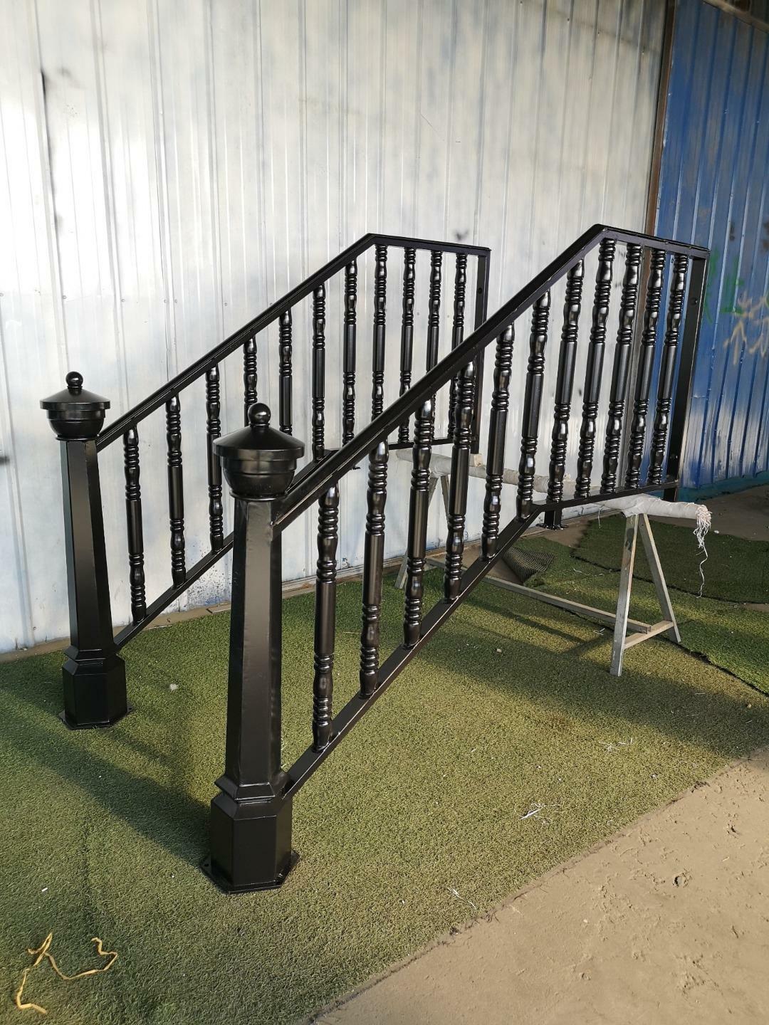 BEAUTIFUL WROUGHT AND CAST IRON EXTERIOR ESTATE STAIRCASE RAILINGS ...
