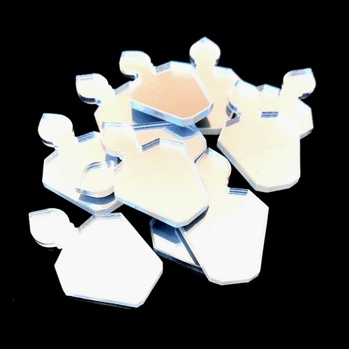 Perfume Bottle Shaped Crafting Mirrors Pks 10, Many Colours/Sizes ...
