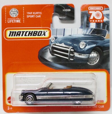 2023 MATCHBOX SHORT CARD 1949 KURTIS SPORT CAR BLUE COMBINED SHIPPING ...