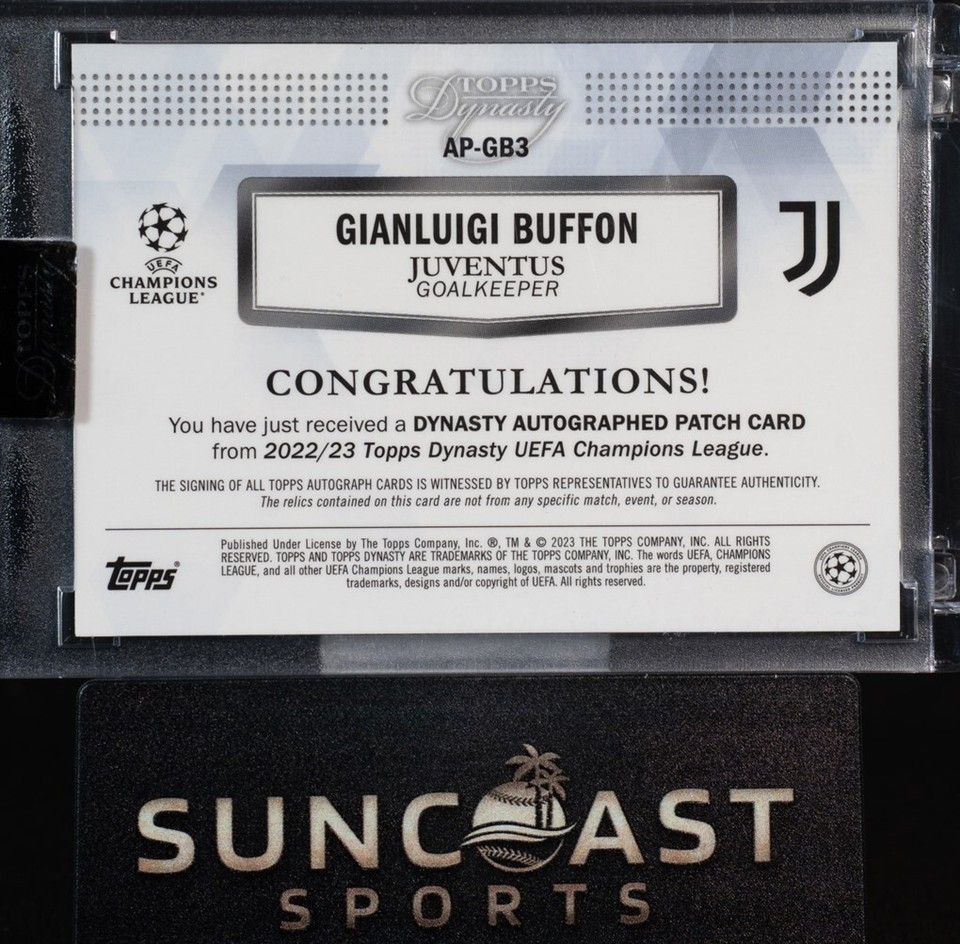 2022-23 Topps Dynasty UEFA Gianluigi Buffon Premium Patch Auto 5/5 ...