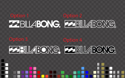 Billabong Logo Sticker Vinyl Decal Car Boat Camper Van Surf Surfing ...