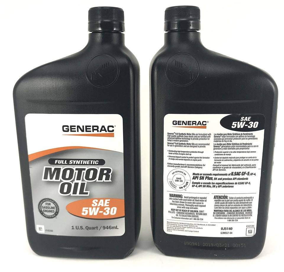 Generac 0J93230SSM Maintenance Kit Synthetic Oil 20Kw 22Kw Generator ...