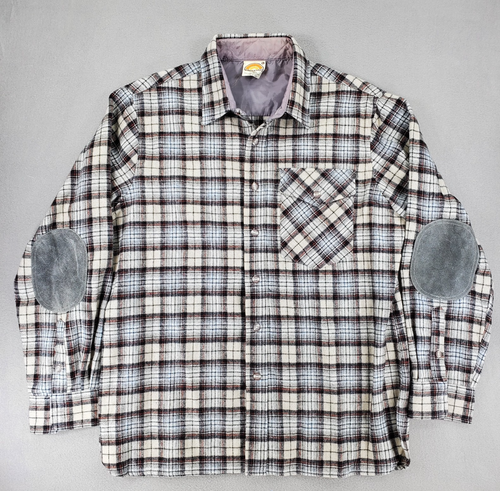 Vintage WEEKENDS CALIFORNIA Button Up Wool Blend Mens XL Shirt Flannel ...