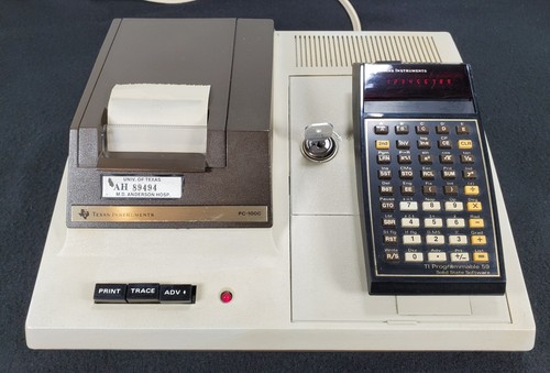 Texas Instruments PC-100C Printer with TI-59 w/ KEY Tested Works | eBay