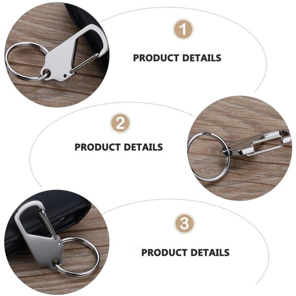 2pcs Practical Keychain Simple Key Holder Durable Key Ring Car Key ...