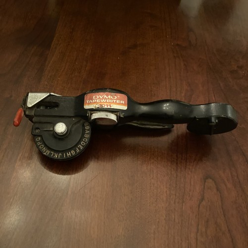 Vintage Dymo Tapewriter 1011 Embossing Label Maker Black Embosser Metal ...