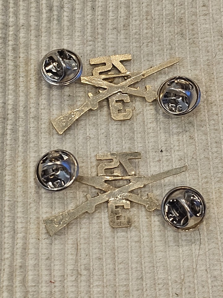 WWII US Army 75th Ranger Battalion Officer Insignia Pin x2 L@@K!!! | eBay