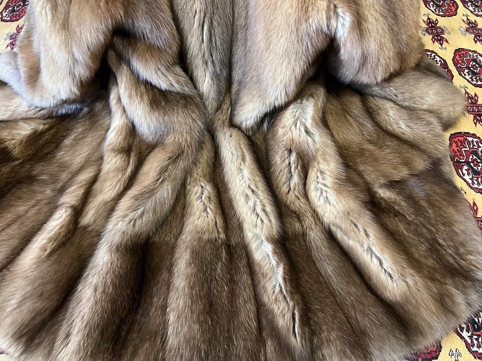 Russian Sable Fur Coat Real Sable Fur Coat Zibellino M | eBay
