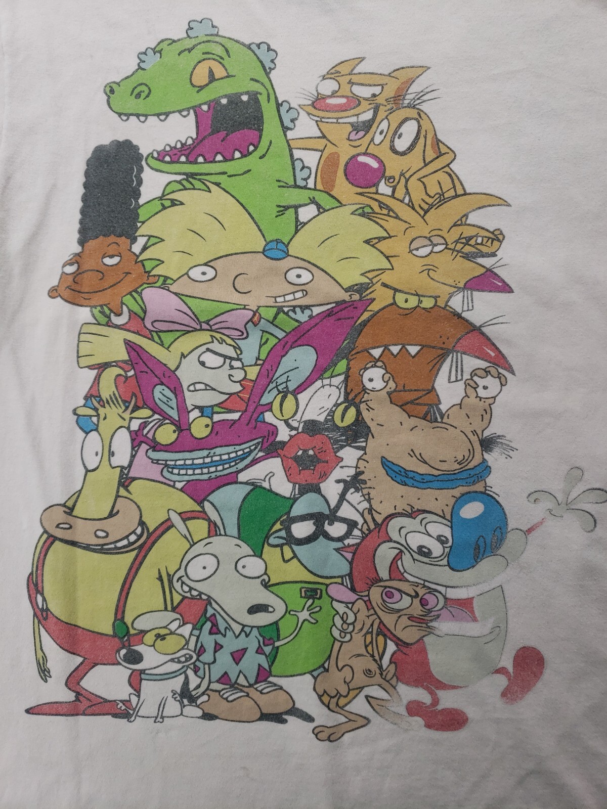 Nickelodeon Cast Of Various Characters Pink Tee Shirt… - Gem