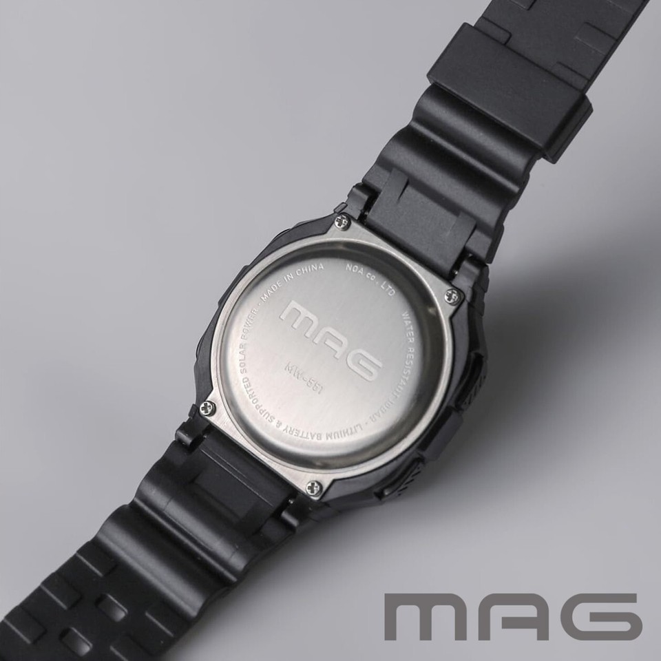 Noa Precision MAG Solar Dual Power 100m WR Watch Black Japanese ...