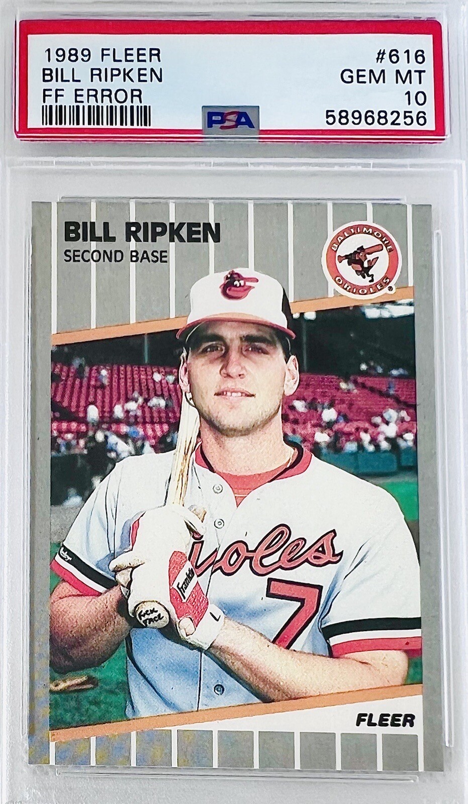 1989 Fleer Billy Ripken FF Error Card #616 Rare PSA 10 💎 Gem | eBay