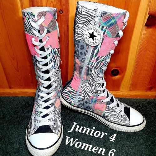 RARE Converse All Star Calf Knee High Junior 4/Women 6 | eBay
