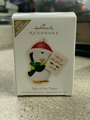 2009 Hallmark Keepsake Exclusive VIP Gift Sign of the Times Ornament | eBay