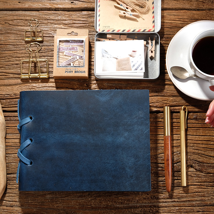 Handmade Thick Vintage Leather Sketch Book Drawing Book Luxury Notebook ...