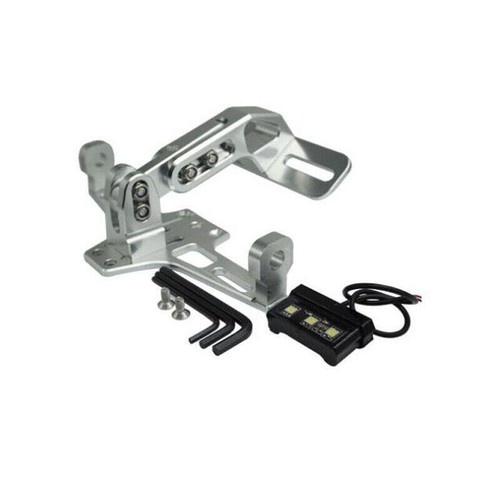 Universal Motorcycle Retractable License Plate Holder LED Light Bracket ...