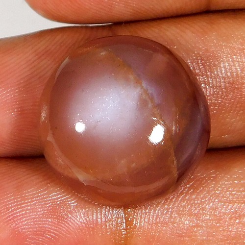 31.2Cts. 100% Natural RED Silky MOONSTONE Round Cabochon Loose Gemstone ...