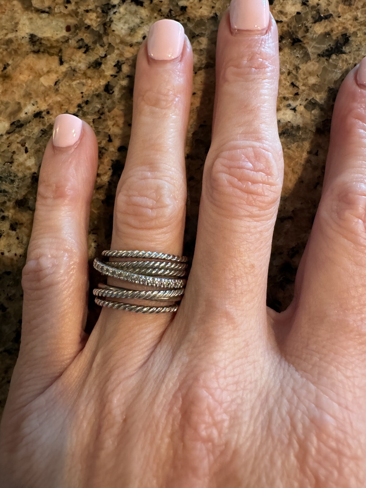 David Yurman Crossover Pave Diamond Crossover Silver … - Gem