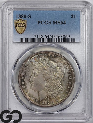 1880-S Morgan Silver Dollar, PCGS MS-64 ** Minimal Contact Marks, PQ ...