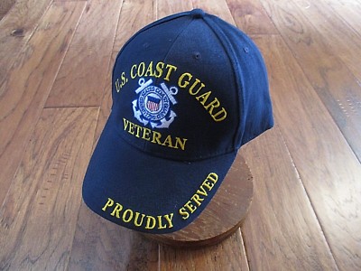 UNITED STATES COAST GUARD VETERAN HAT BALL CAP USCG PROUDLY SERVED | eBay