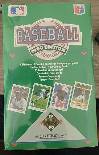 1990 UPPER DECK Baseball First Series BOX Factory Sealed 36 PACKS | eBay