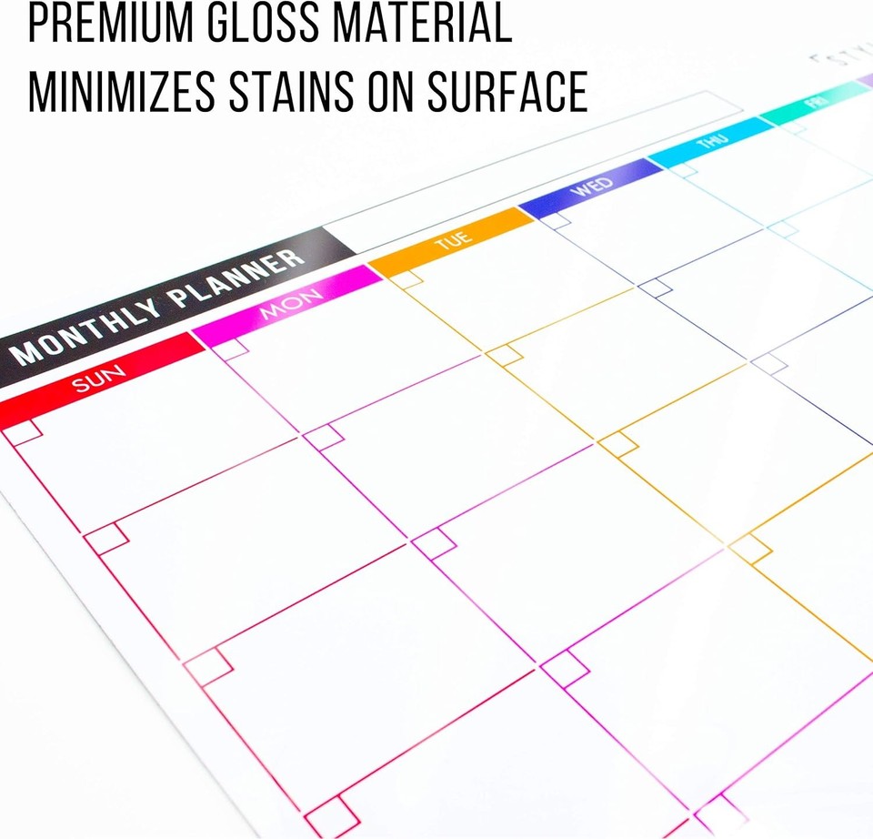 STYLIO Magnetic Fridge Family Planner: 3 Monthly, Weekly, Daily ...