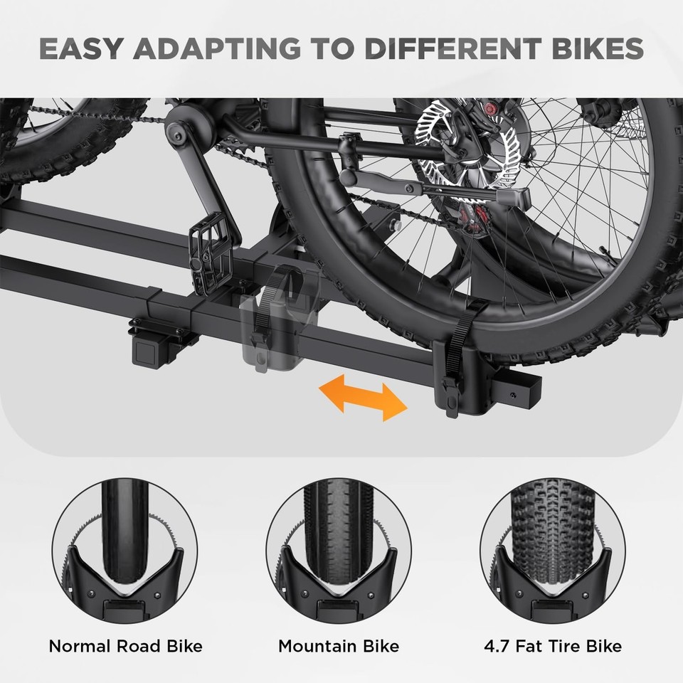 Bike Racks for Ebikes,Fat Tire Bike Rack for Tow Hitch 2-Bike 200 lbs ...