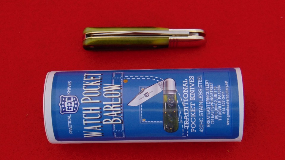 Great Eastern #25 Spring Green Marrow Bone Watch Pocket Barlow Knife ...