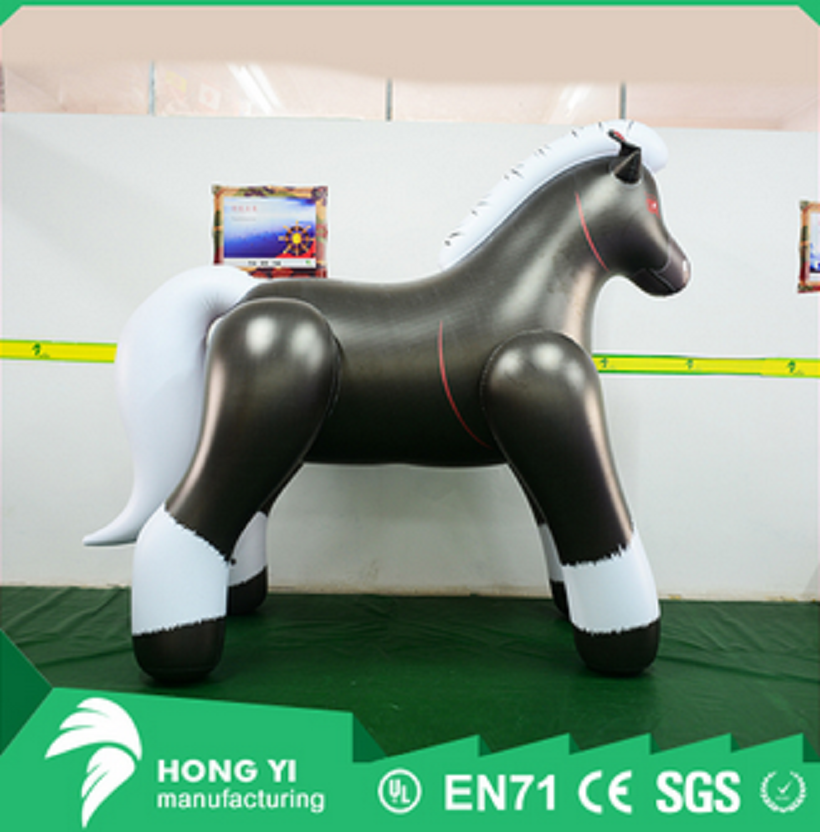 Giant PVc Black Cartoon Horse Inflatable-Inflate Blow Toy Pool Party ...