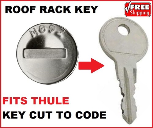1 x Thule Roof Rack Keys Ski Rack keys "N" Series Replacement Key N001 ...