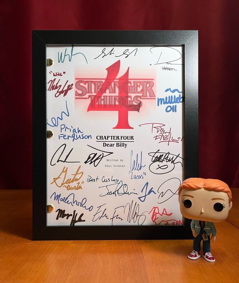 Stranger Things 4 Script Cast-Signed- Dear Billy- Autograph Reprints | eBay