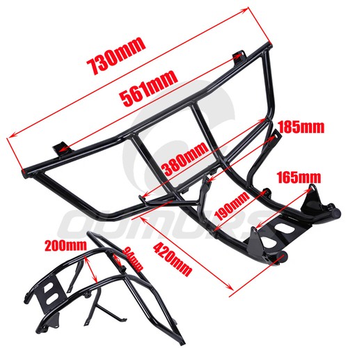 Black Front Bumper For Honda TRX250TE TRX250TM Recon 250 2x4 ESATV 2007 ...