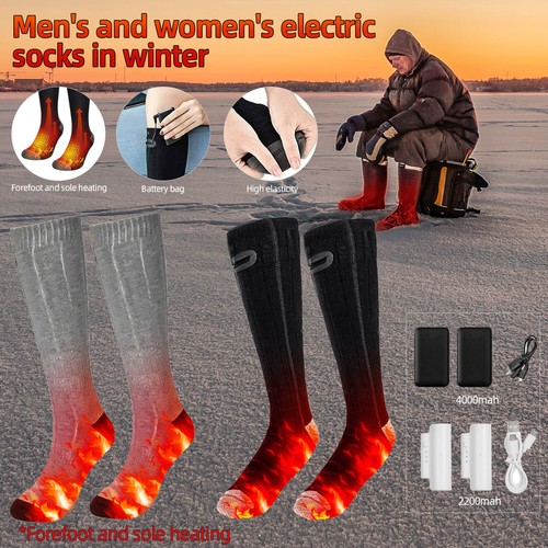 Electric heated sock thermal socks heated heating foot warmer with ...