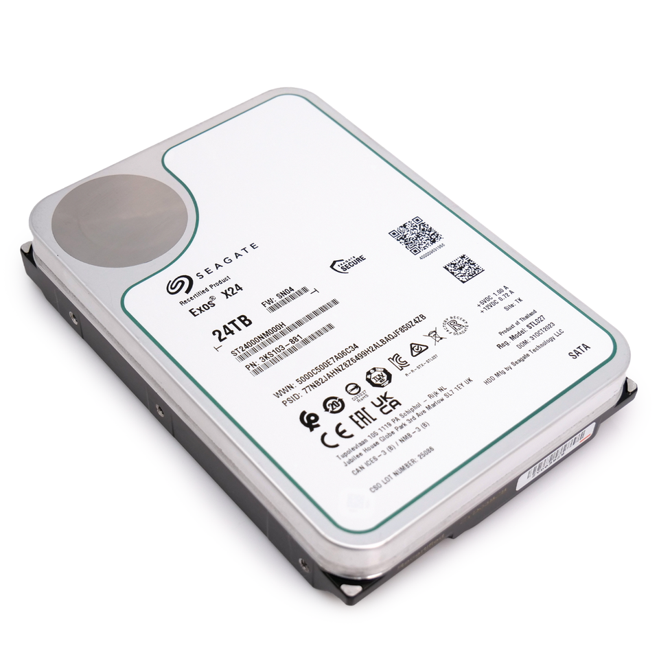 Seagate Exos X24 24TB ST24000NM000H 7.2K RPM SATA 6Gb/s 3.5" Enterprise ...