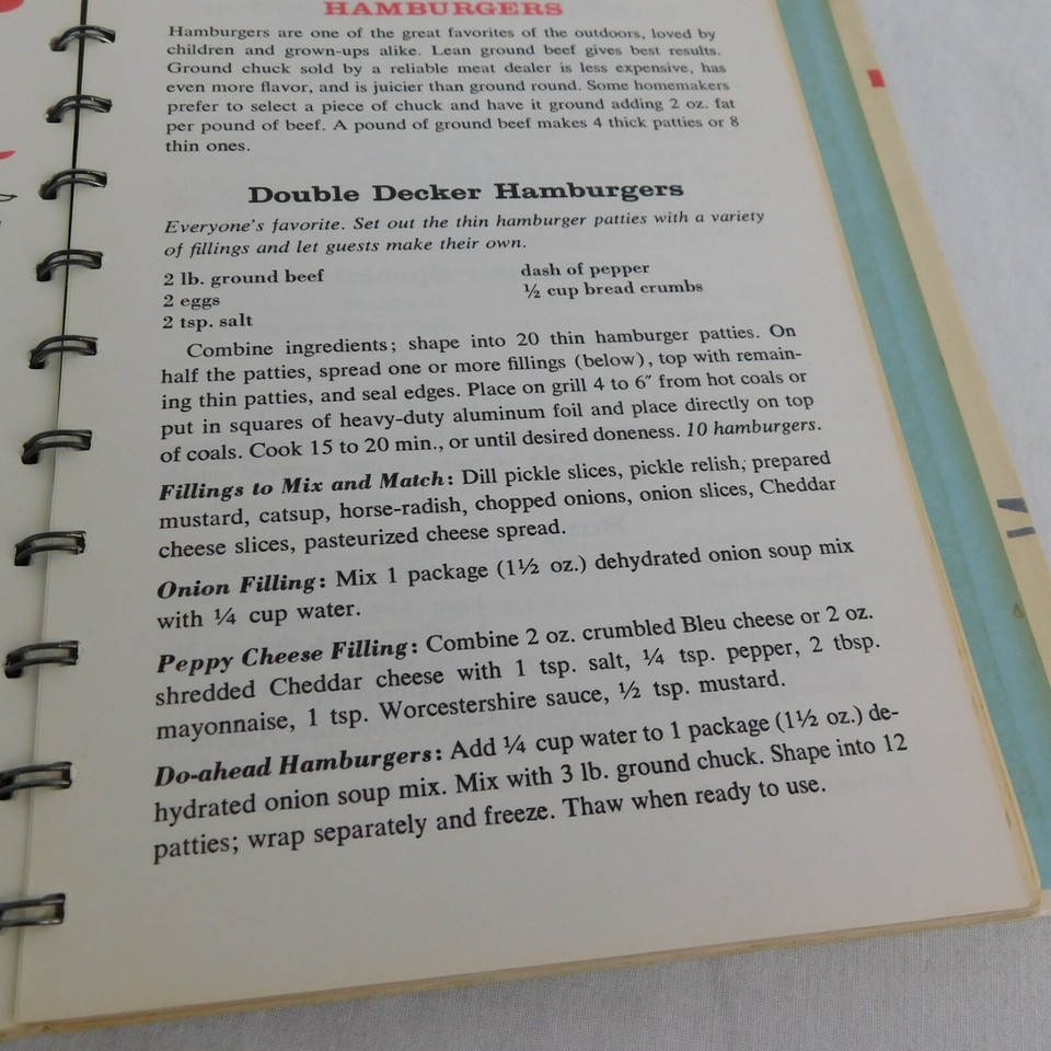 Betty Crocker's Outdoor Cook Book Wire Bound 1961 Golden Press ...