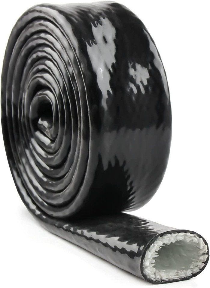 Heat Shielded Fire Armor Fire Sleeve 1"ID Coated spark plug wire ...