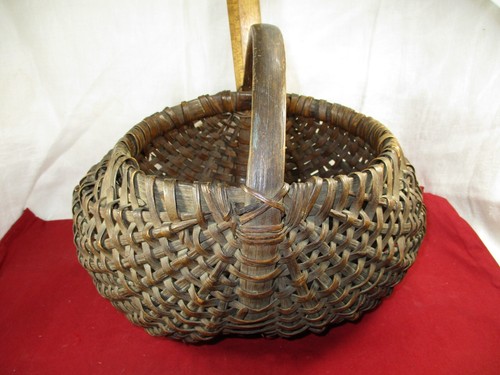 ANTIQUE SPLIT OAK BASKET WITH HANDLE | eBay