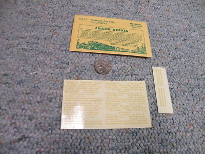 Champ decals HO HD-15 Passenger car data dulux gold ZZ145 | eBay