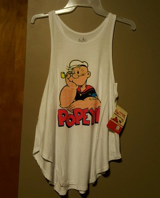 Juniors SZ L Popeye Flare Tank Top~NWT~ | eBay