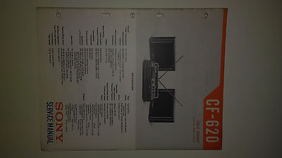 Sony cf-620 service manual original repair book am fm radio tape player ...