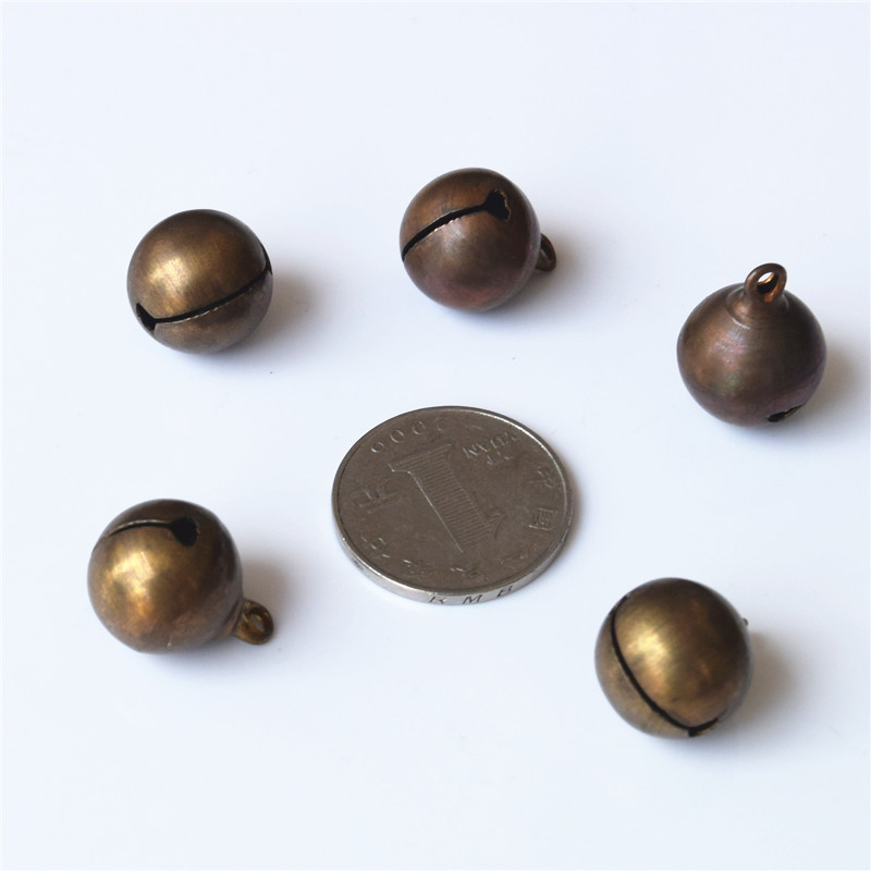 Lot Retro Bronze Copper Jingle Bell Dangle Charms Pendant Jewelry ...