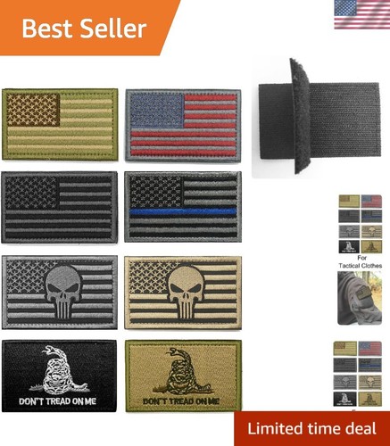 Tactical Morale Set: 8 American Flag Patches for Gear & Outdoor ...