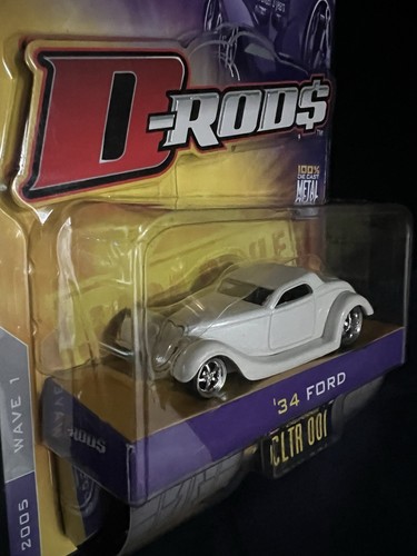 Jada D-Rods '34 1934 Ford White Die Cast Car 1/64 Scale Rubber Tires ...