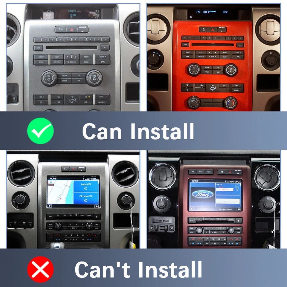 CAR STEREO FOR FORD F150 2009-2014 F-150 APPLE CARPLAY ANDROID 15 RADIO ...