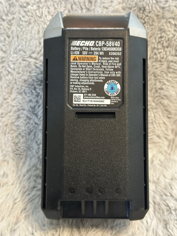 Echo CBP-58V40 4.0Ah 58 Volt Lithium-ion Battery Tested | eBay