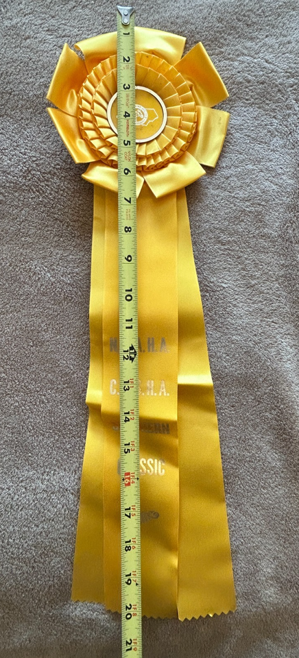 Vintage Horse Show Ribbons Award Arabian CNSHA Southern Classic Yellow ...