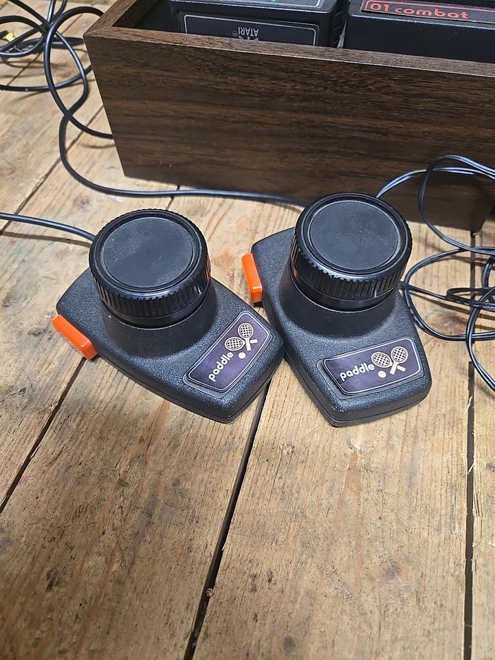 Atari 2600 Video Computer System Console CX2600 with 8 Games Paddles Controllers | eBay