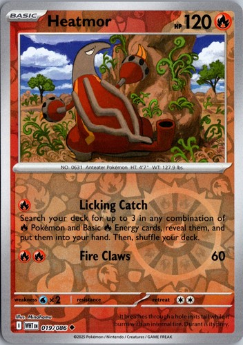 Heatmor Reverse Holo Uncommon SV: White Flare 019/086 NM | eBay