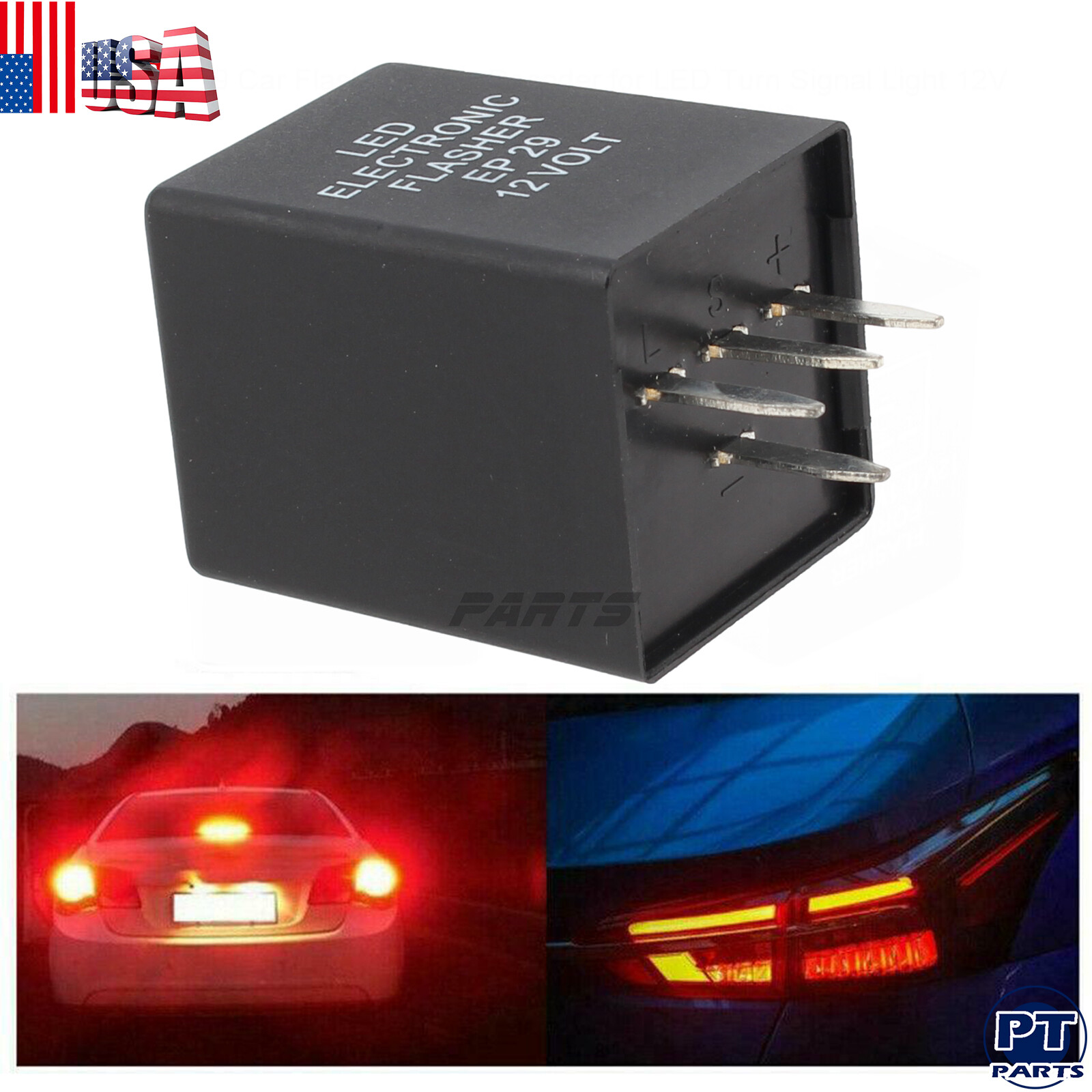4-Pin EP29 EP29N LED Flasher Relay Fix For Turn Signal Lamps Hyper ...