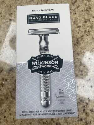 Wilkinson Sword Quad Blade Razor for Men With 5 Quad Blade Razor ...