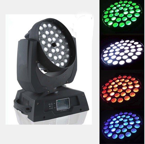 Touch screen 36X10W RGBW IN1 LED zoom moving head wash stage light free ...